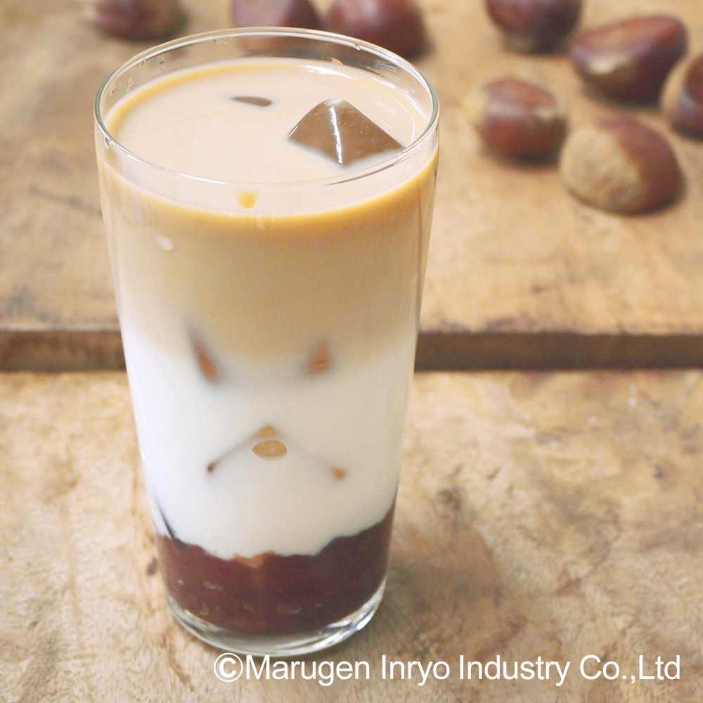 丸源飲料工業株式会社 - 【レシピ】和栗と小豆のカフェオレ